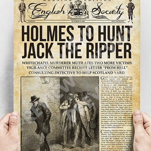 Jack the Ripper Retro Newspaper Style A3 Poster Print - Etsy UK
