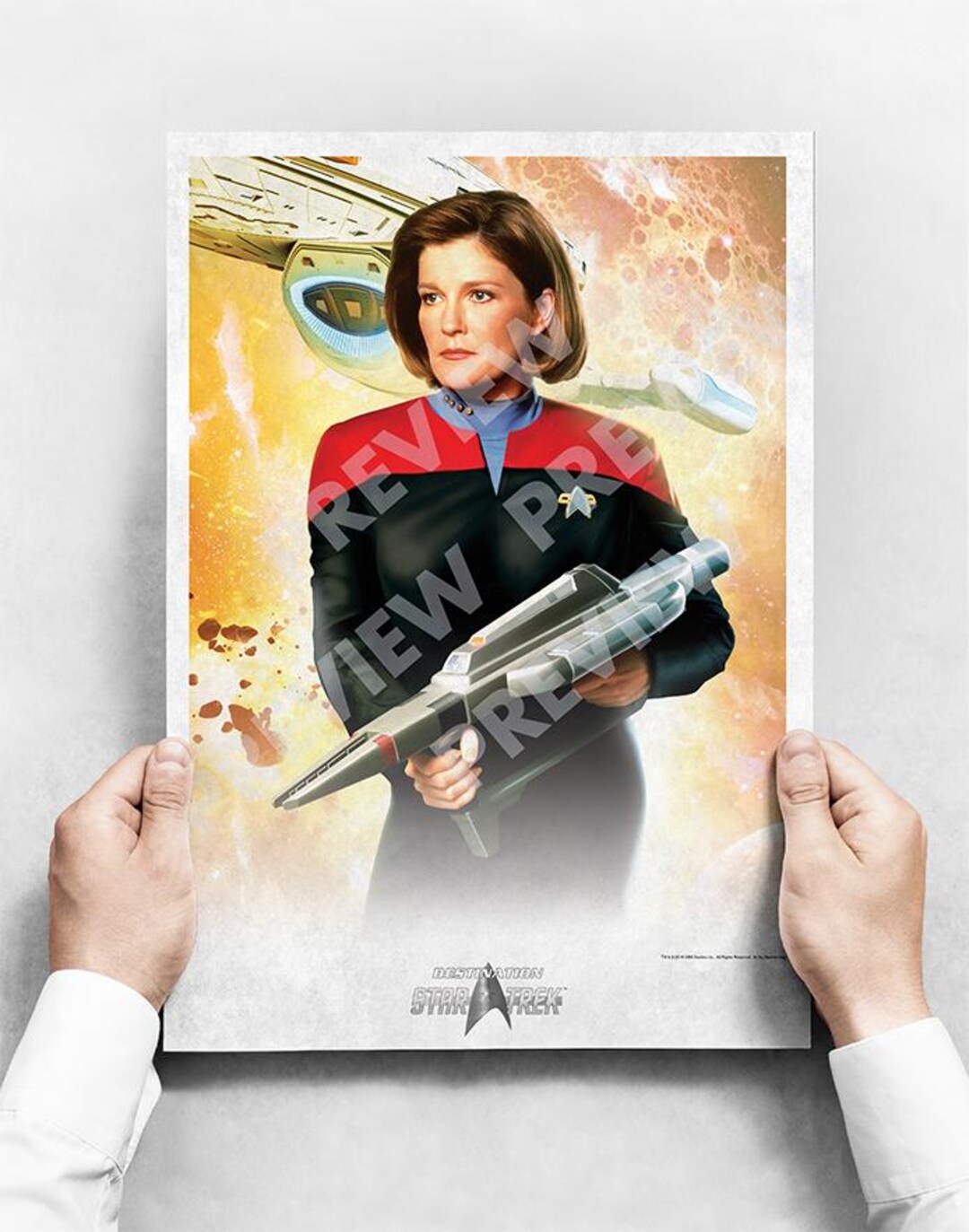 Star Trek Voyager - Kathryn Janeway- CBS LICENSED Poster - Etsy