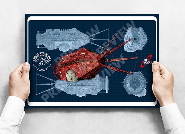 Red Dwarf Blueprint Schematic | Etsy
