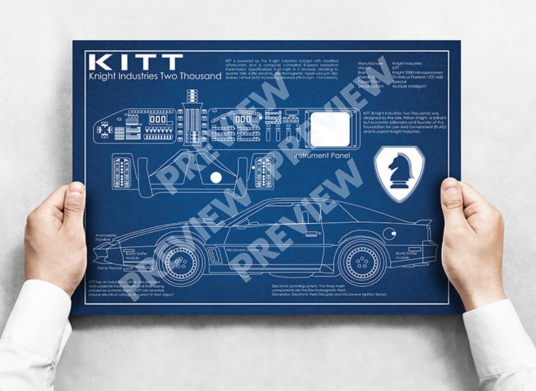 KITT - Knight Industries Two Thousand - Knight Rider Blueprint ...