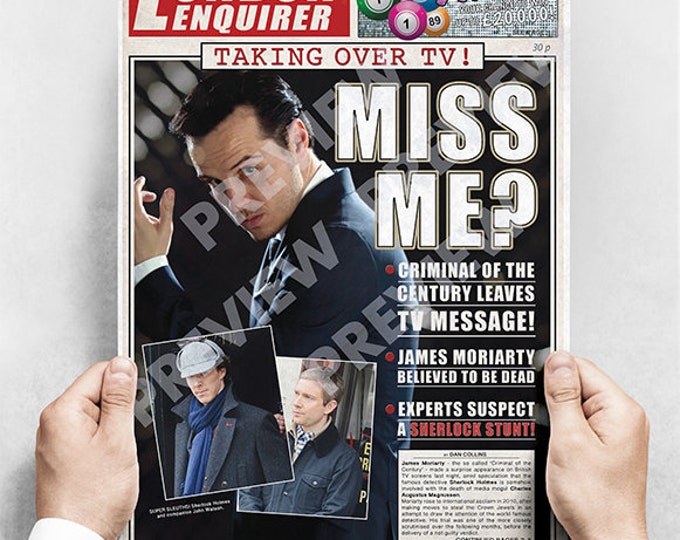 Sherlock Newspaper Poster - Etsy