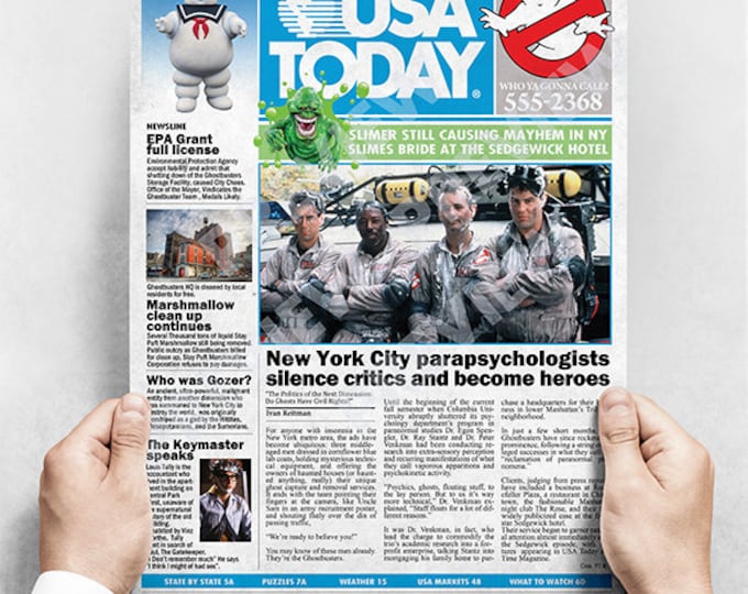 Ghostbusters Fan Art Poster Newspaper / Print - Etsy