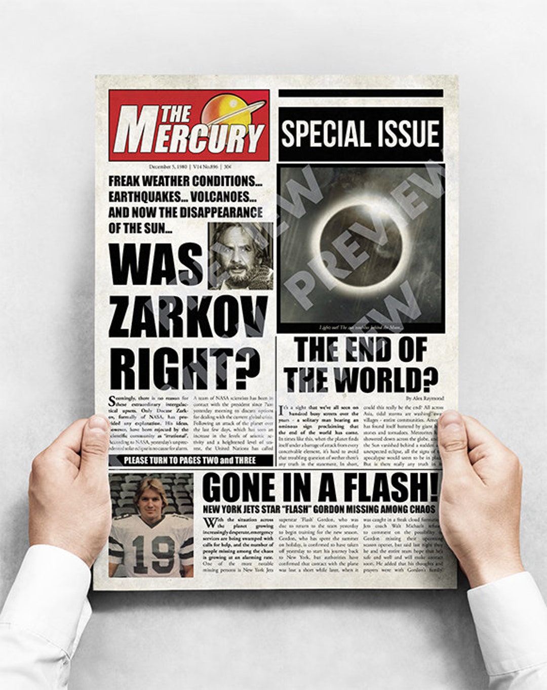 Flash Gordon Inspired Fake Newspaper - Etsy