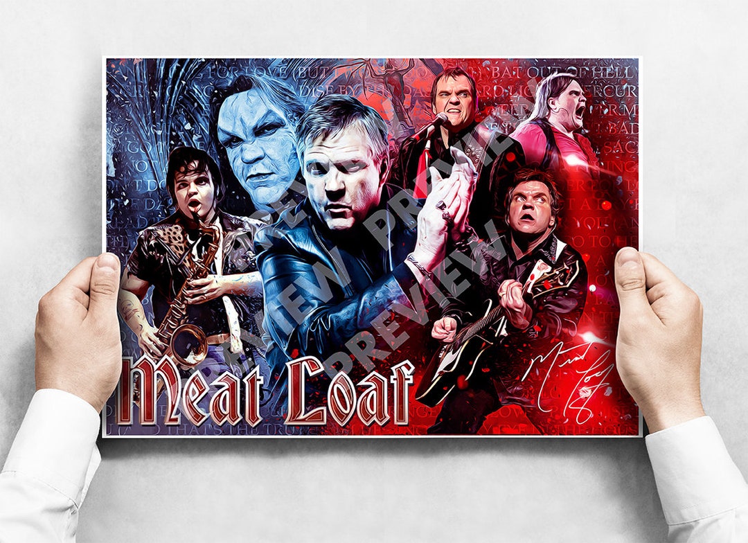 Meat Loaf - A3 Tribute Poster - Vectorized Style - Etsy