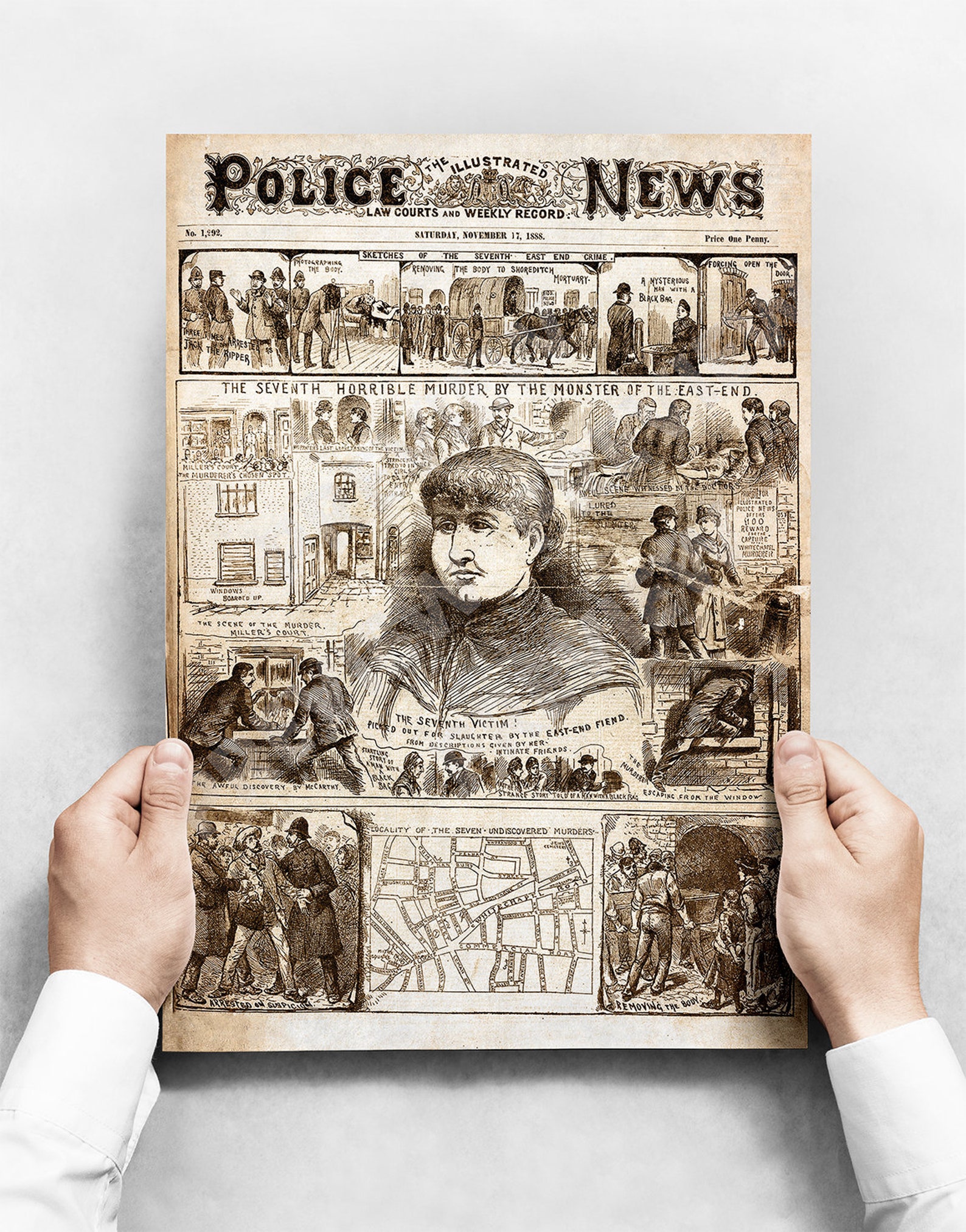 Jack the Ripper Newspaper the Illustrated Police News 17 - Etsy