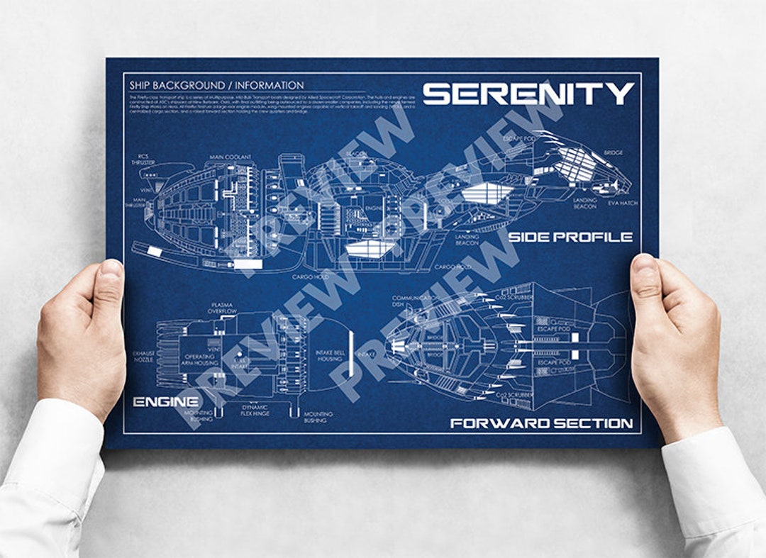 Firefly / Serenity - Blueprint Schematic - Etsy