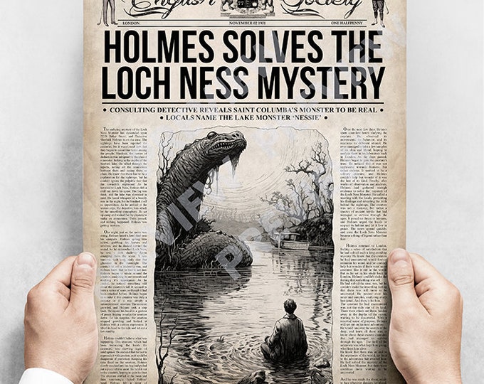 Sherlock Holmes Vs the Loch Ness Monster - Etsy