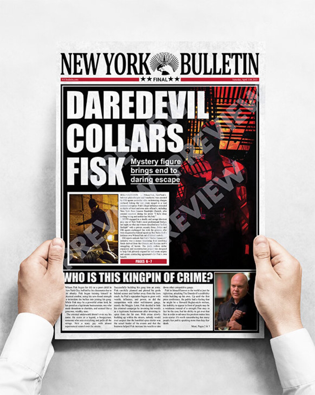 Daredevil Fan Art Poster Newspaper / Print - Etsy