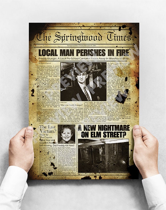 A Nightmare on Elm Street Freddy Kruger Fan Art Poster / - Etsy UK