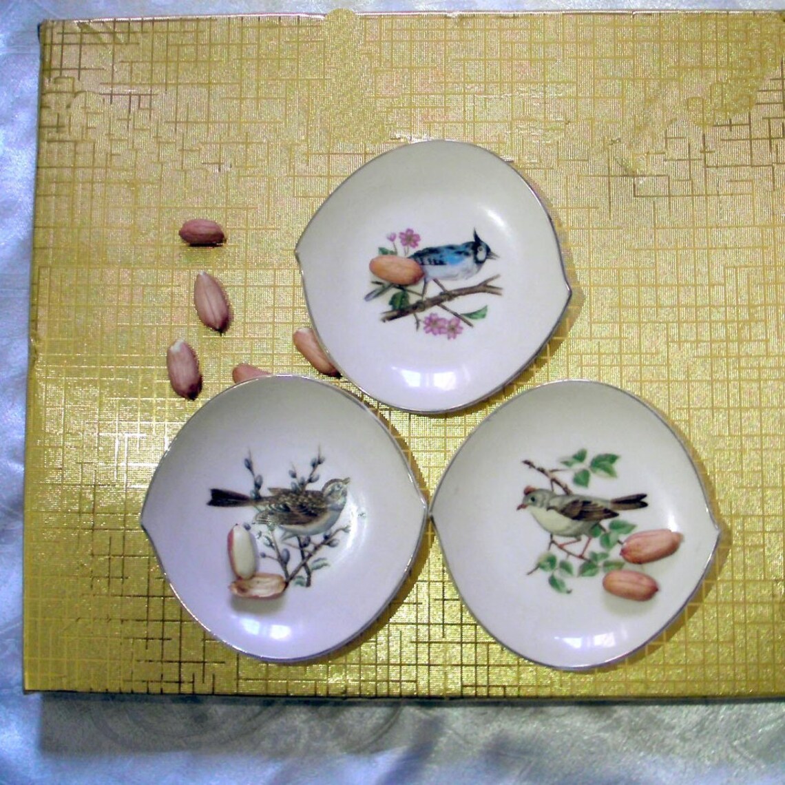 Ceramic Birds Plates, Serving Set, Small Plate, Vintage, Birds ...