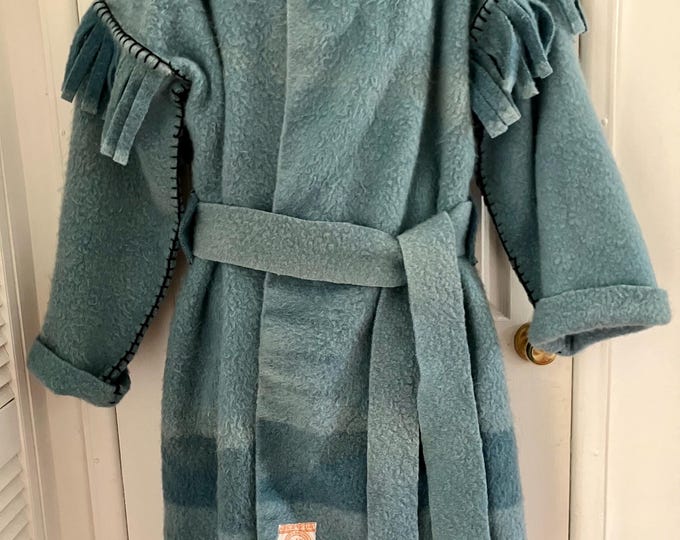 L Witney 4 Point Black Powder Mountain Man Capote Coat Jacket Denim ...