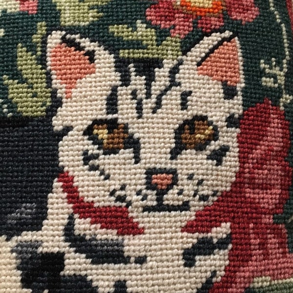 Cat Needlepoint - Etsy