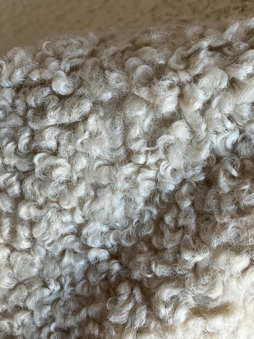 4 Yds X 60” Faux Curly Shearling Fabric Teddy Lamb Pillows Ivory - Etsy