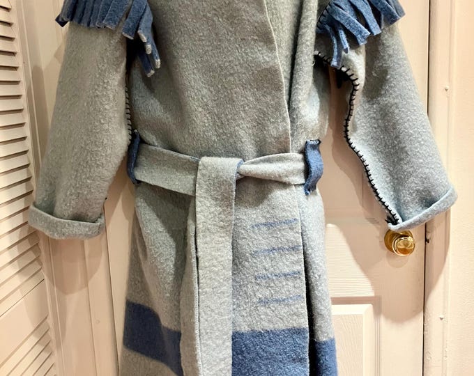 L Witney 4 Point Black Powder Mountain Man Capote Coat Jacket Denim ...