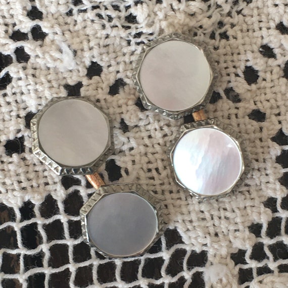 Antique Art Deco Rolled Gold Plate Mother of Pearl Do… - Gem