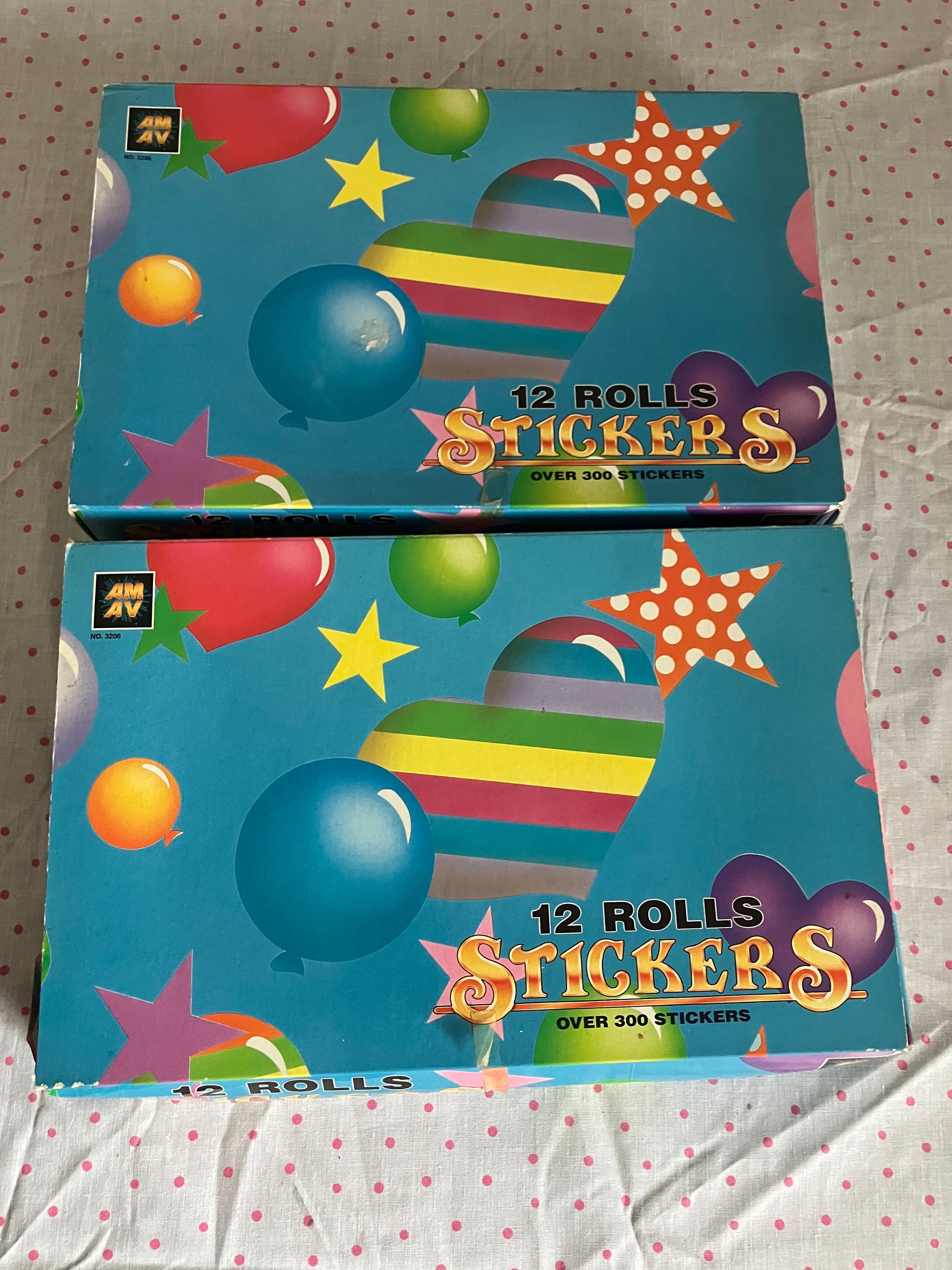 Vintage Lot Two Boxes Stickers 1980’s AMAV Original Display Box - Etsy