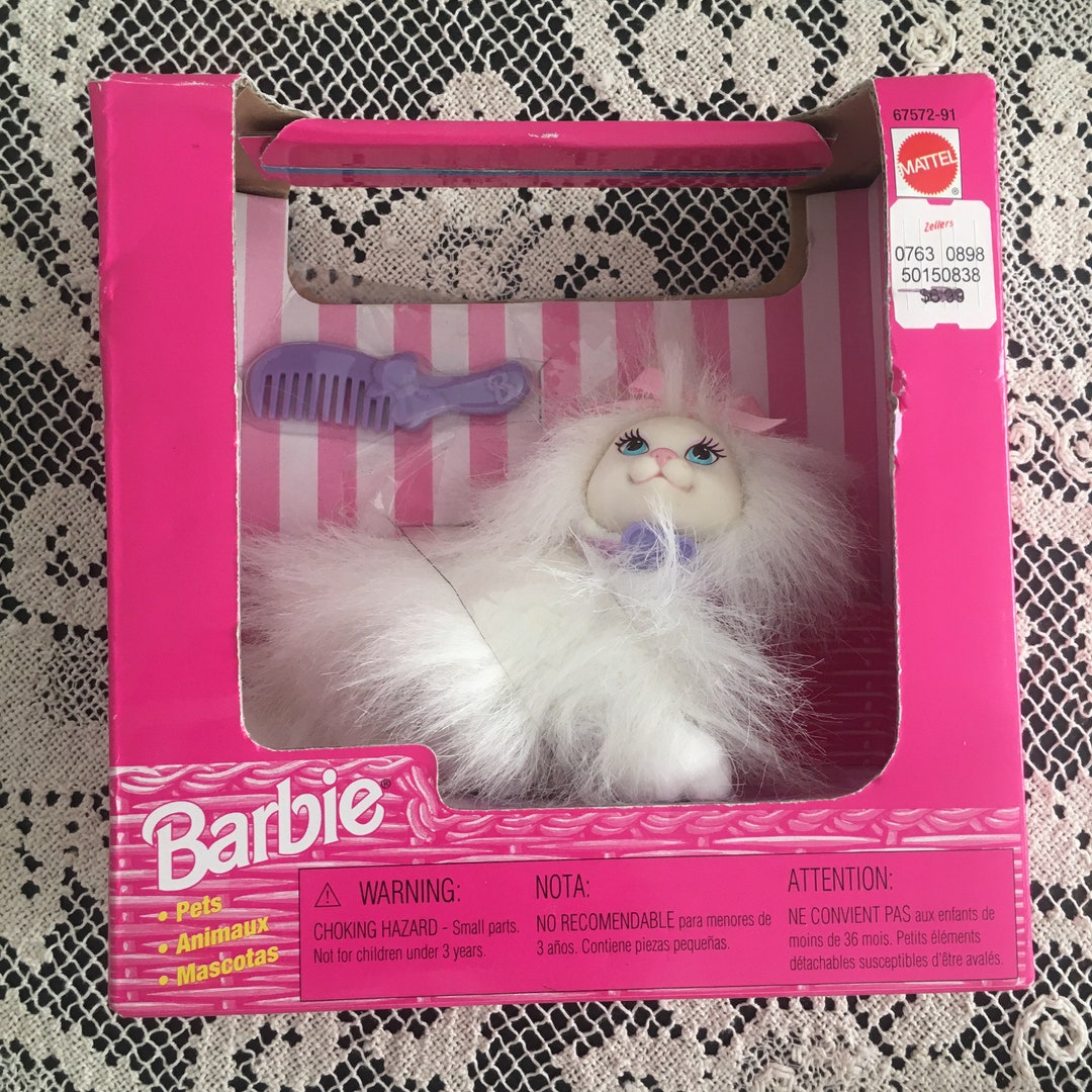 1997 Barbie Pets Persian ~ White Persian Cat ~ New - 67572-91 Canadian ...