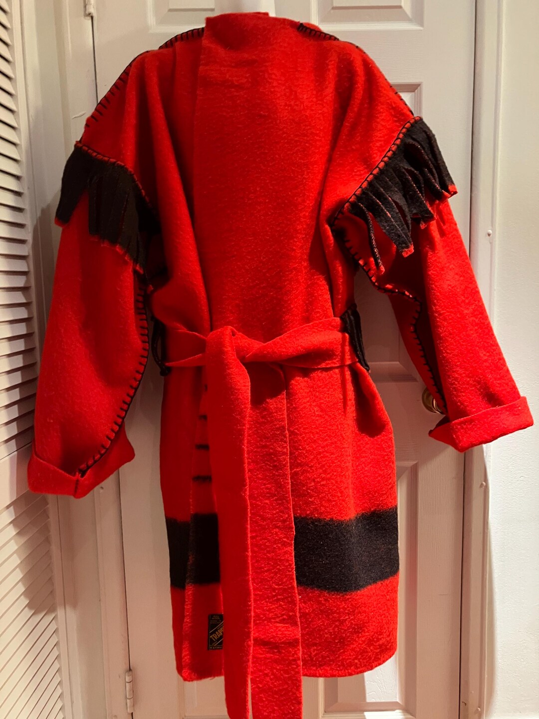 XXL 4 Point Trapper Red Stripe Black Powder Mountain Man Capote Coat ...