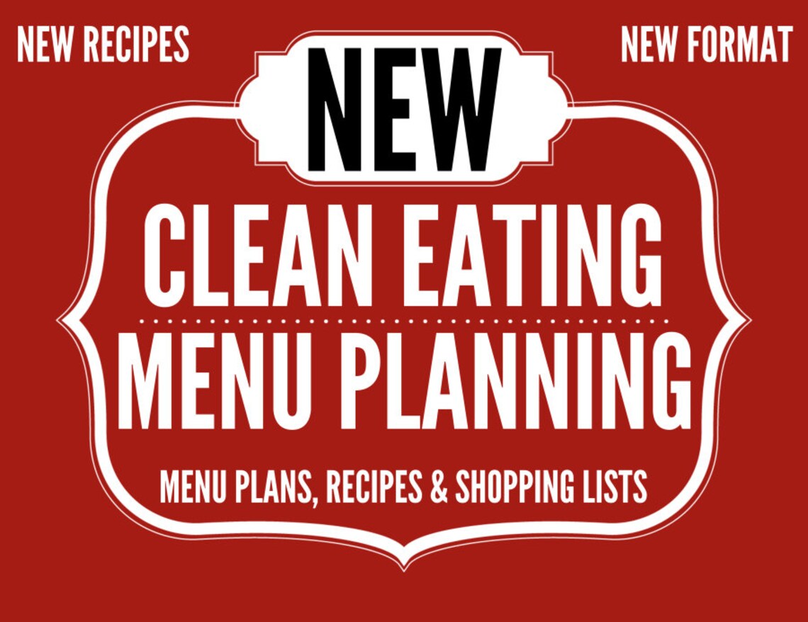 One Month of Regular Clean Eating Menu Plans With Recipes | Etsy