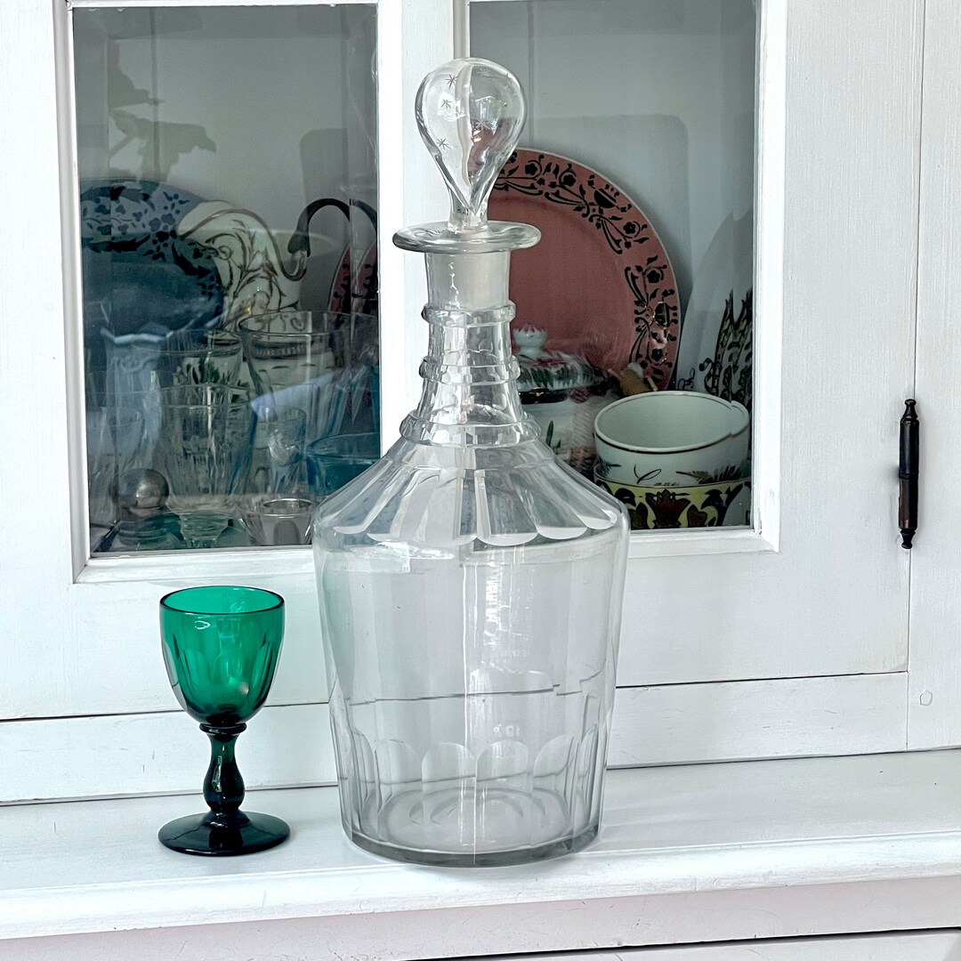Antique Wine Decanter, 19th Century Glass Wine Serving Carafe - Etsy