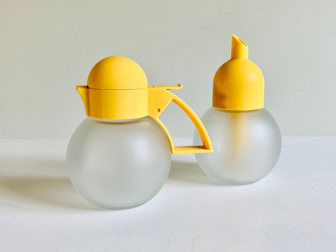 Vintage Stoha Germany Sugar Dispenser and Milk Jug Set Yellow and ...