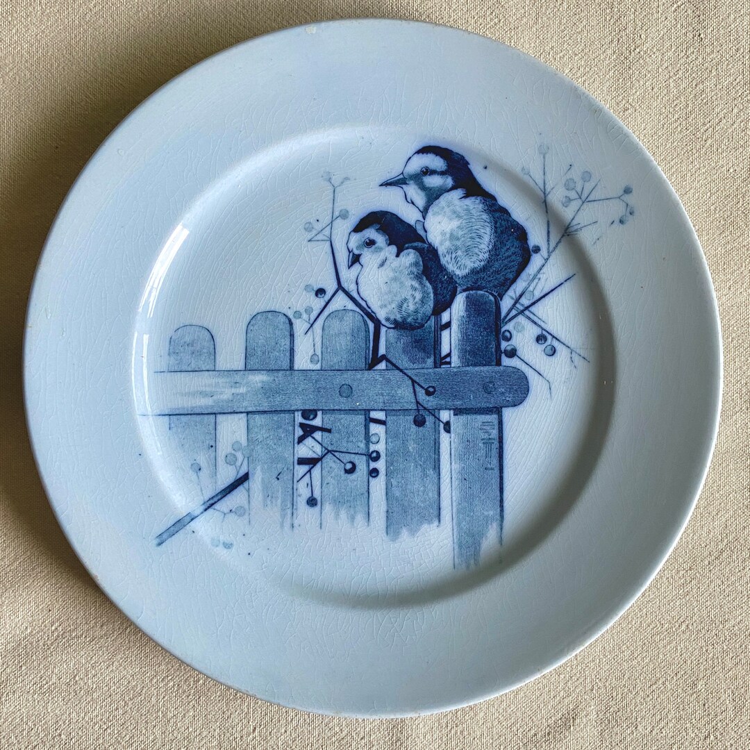Antique Plate, Bird Pattern Canova by Brown Westhead & Moore BWM ...