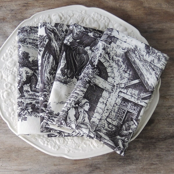 Toile Napkins - Etsy