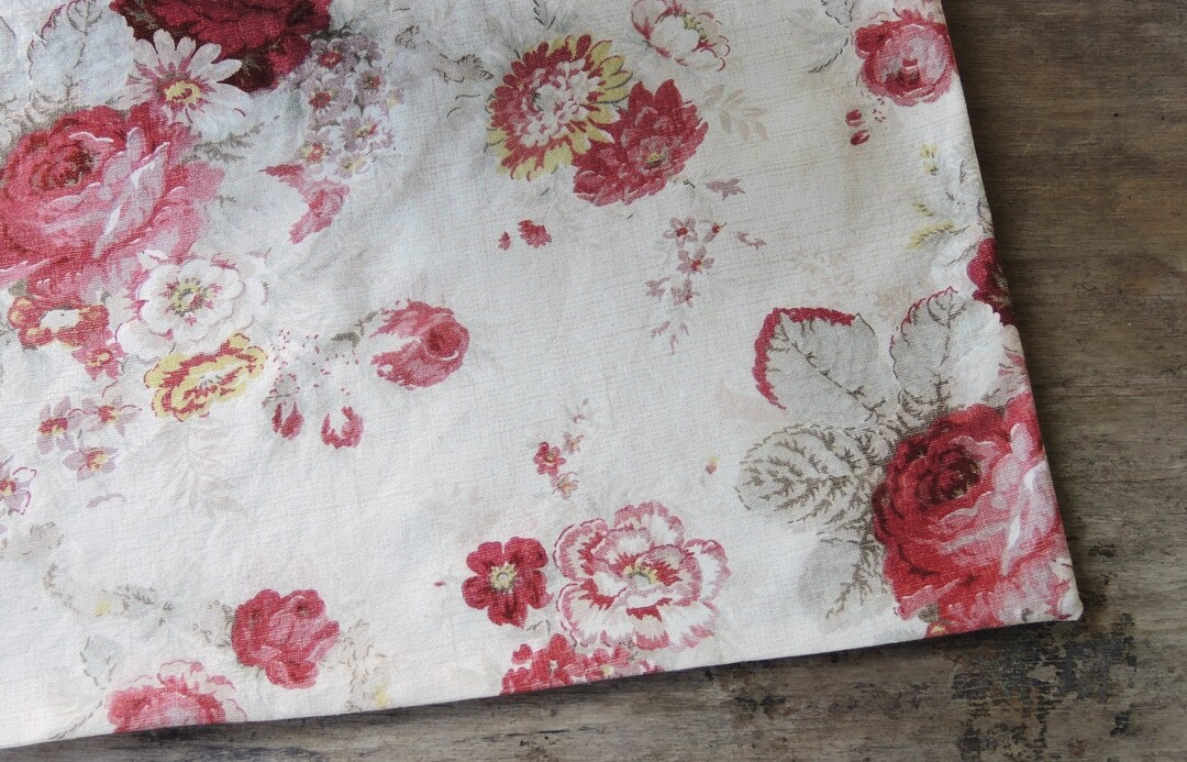 Waverly Norfolk Rose Lined Table Runner English Cottage Style Custom ...