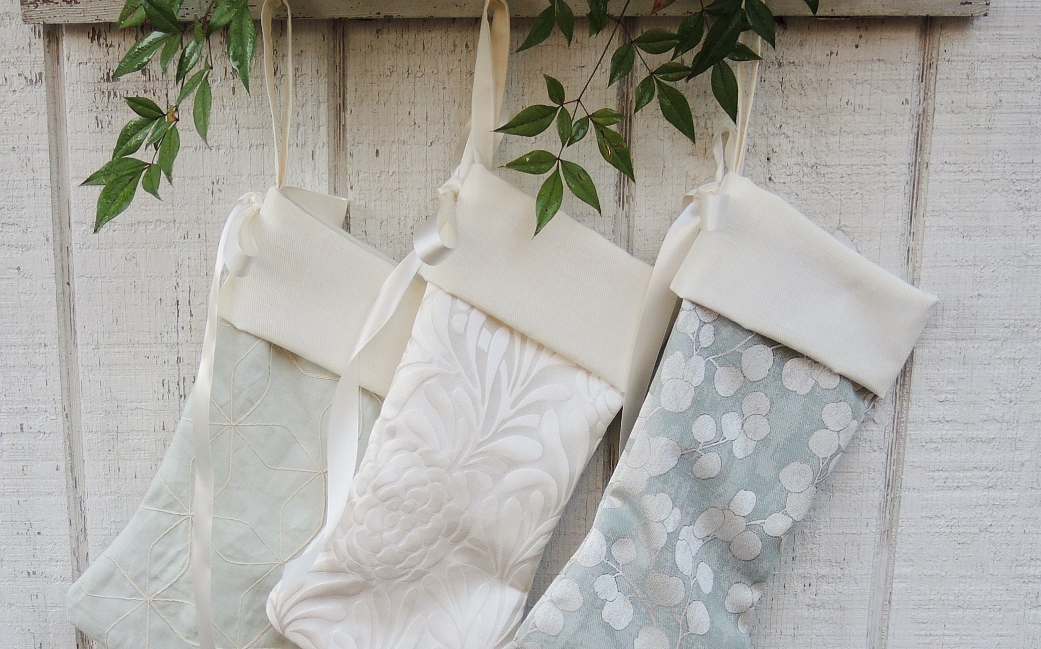 Gorgeous Blue Heirloom Christmas Stockings Icy Winter Collection Made ...