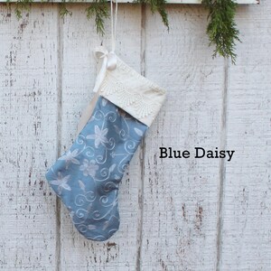 Gorgeous Blue Heirloom Christmas Stockings Blue Floral Collection Made ...