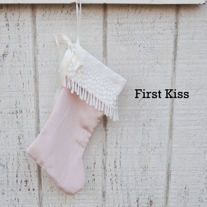 Pink and Cream Stockings Gorgeous Heirloom Christmas Stocking First ...