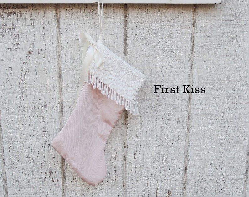 Pink and Cream Stockings Gorgeous Heirloom Christmas Stocking First ...