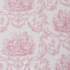 Cream and Pink Toile Table Runner Lined Table Mat Tea Party Linens ...
