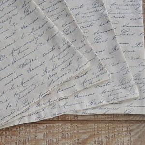 French Script Lined Placemats Set of 4 Modern French Farmhouse, Custom ...