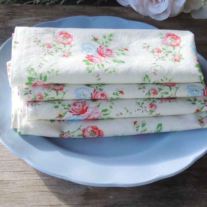 Floral Cloth Napkin - Etsy