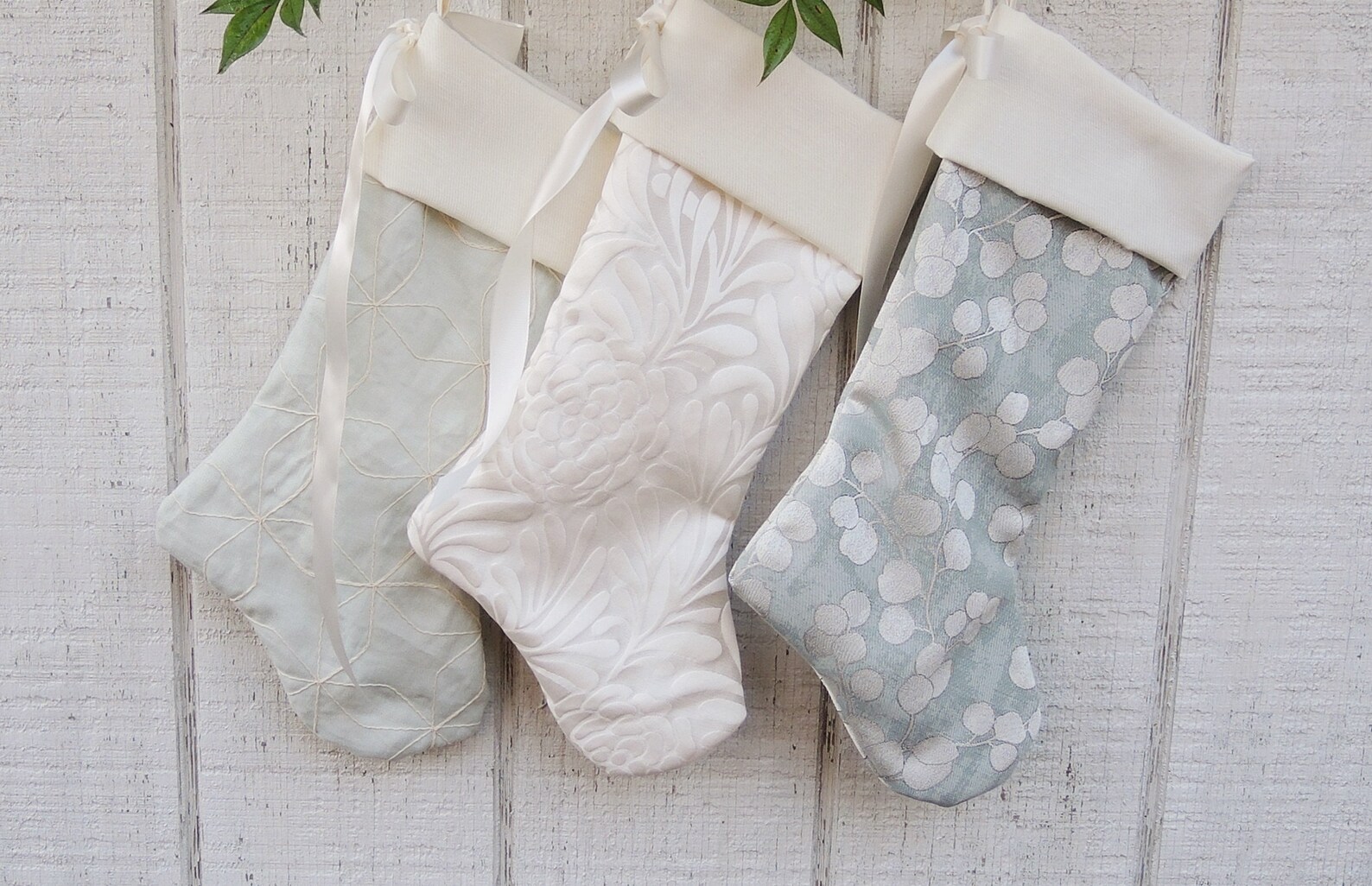 Gorgeous Blue Heirloom Christmas Stockings Icy Winter Collection Made ...