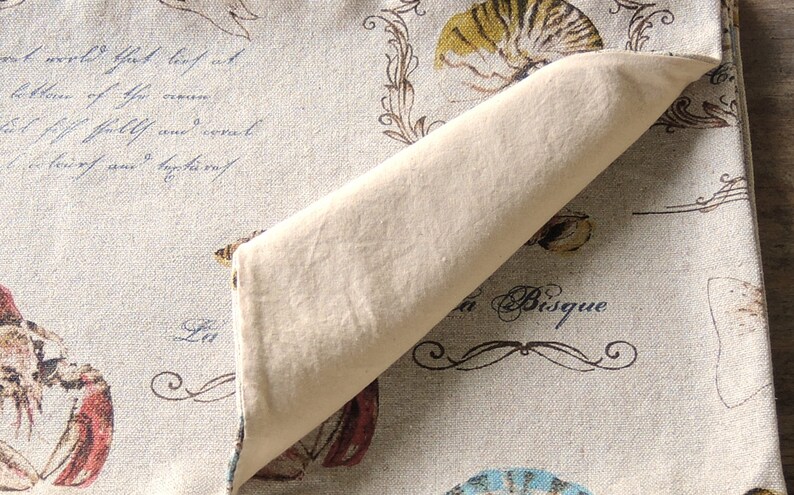 Placemats Nautical French Script Lined Place Mats Set of 4 French Beach ...