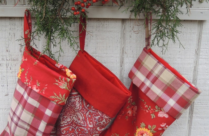 Elegant Rustic Cottage Heirloom Christmas Stocking Made to Order Choice ...