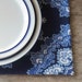 Blue Medallion Lined Cotton Placemats Set of 4 Modern Home Decor Table ...