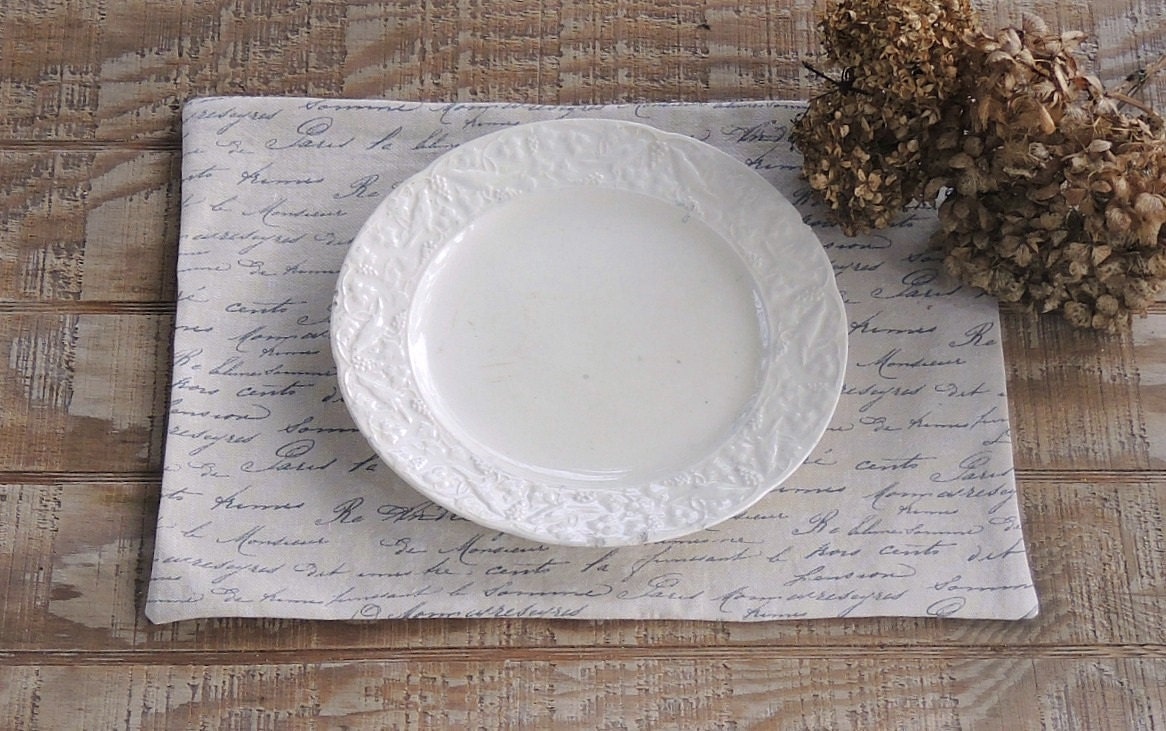 French Script Lined Placemats Set of 4 Modern French - Etsy