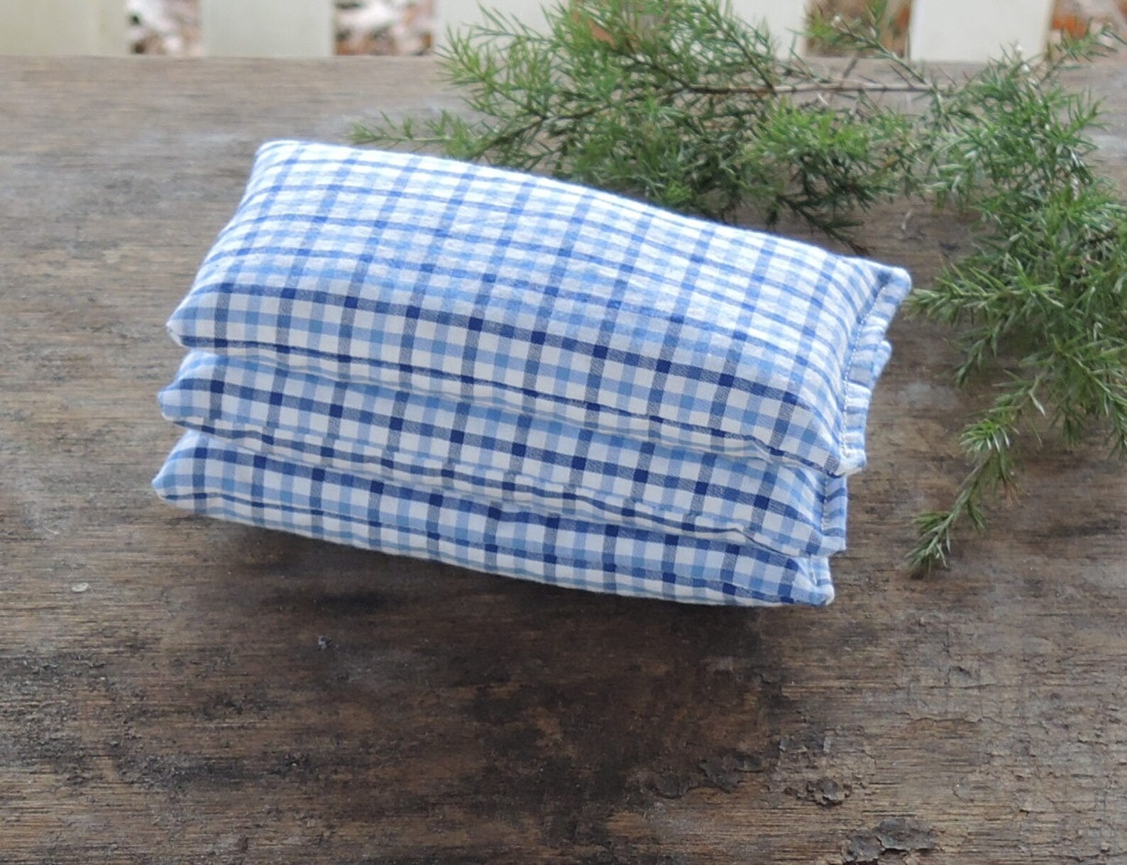 Blue Plaid Lavender or Balsam Sachets Set of 3 Organic - Etsy