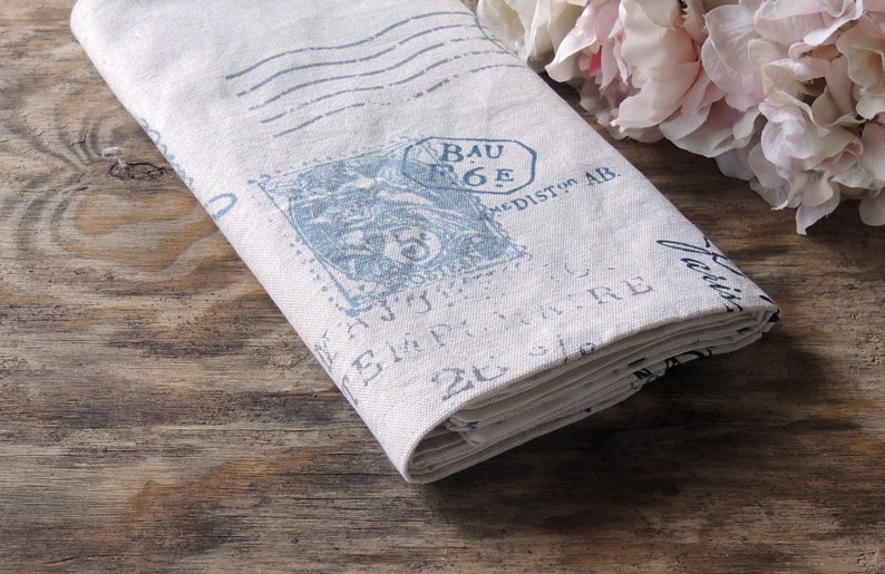 French Script Lined Cotton Placemats Set of 4 Modern French - Etsy