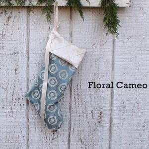 Gorgeous Blue Heirloom Christmas Stockings Blue Floral Collection Made ...