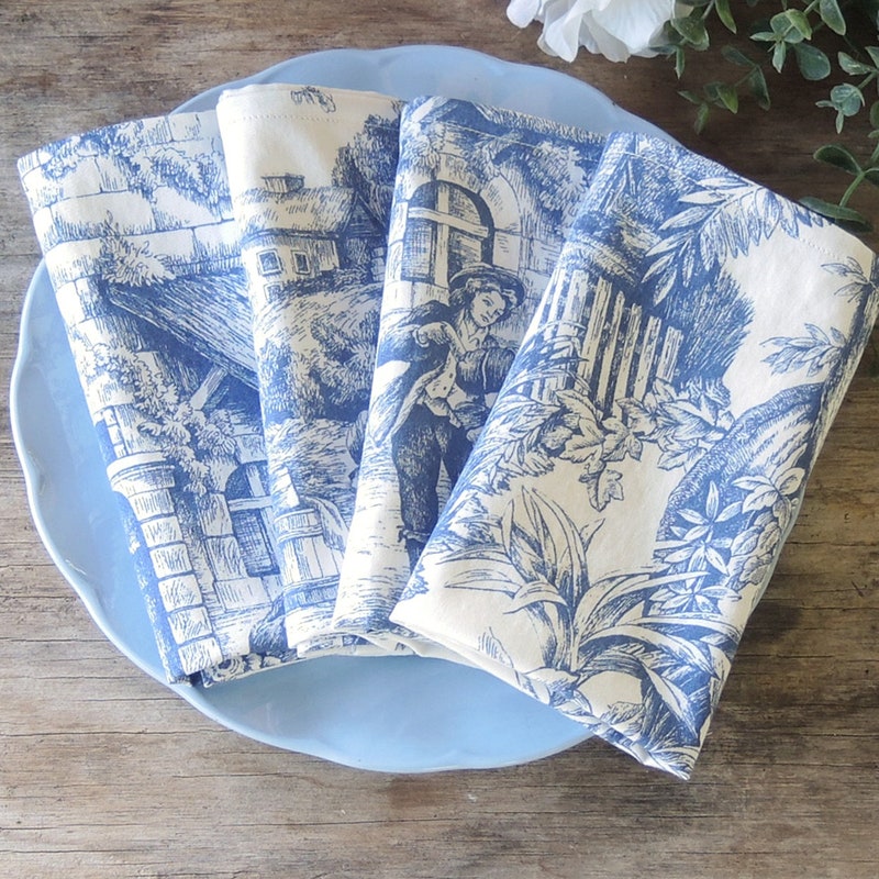 Toile Napkins - Etsy