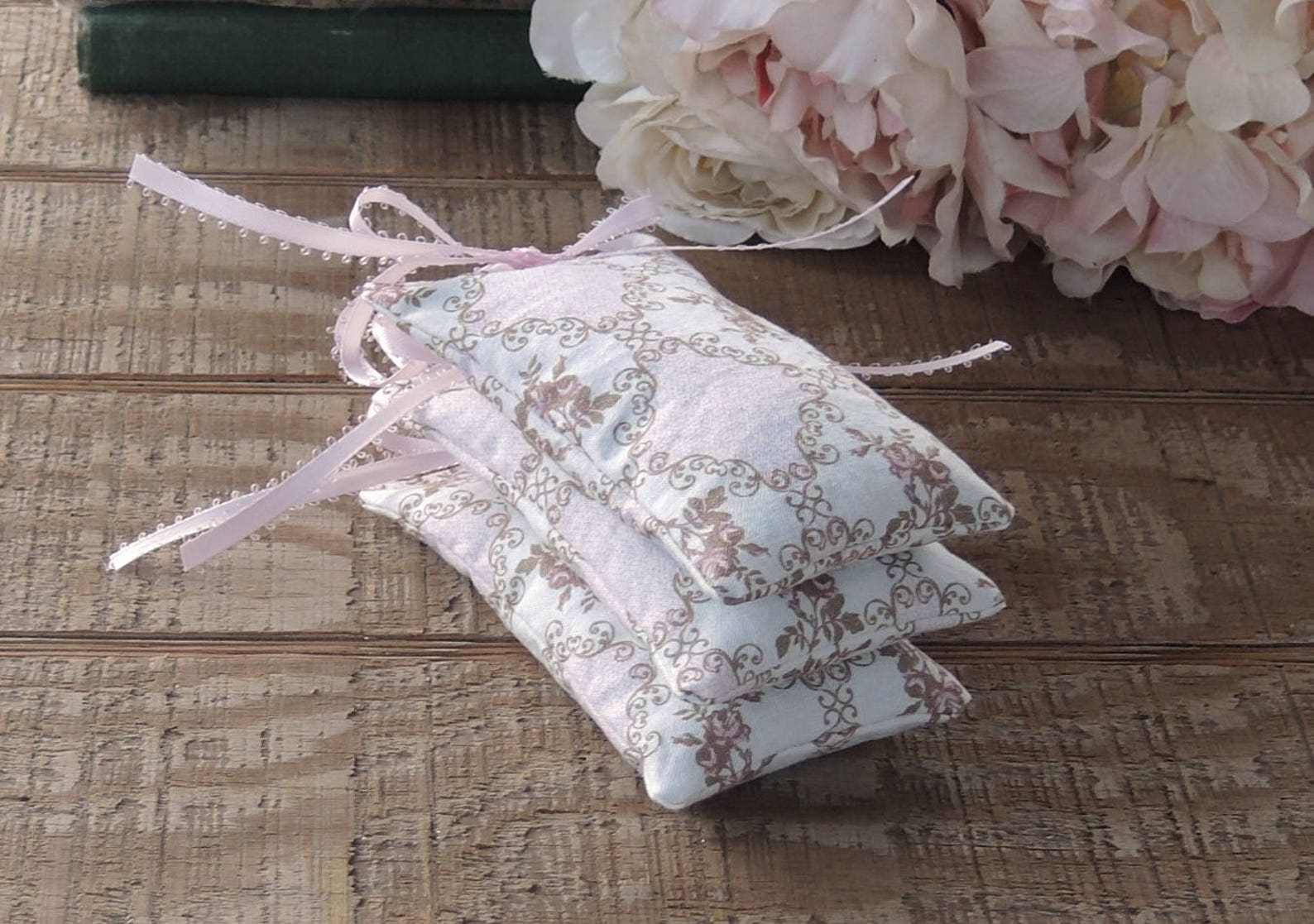 Pink Floral Bridal Hanging Sachets Set of 3 Organic Lavender - Etsy