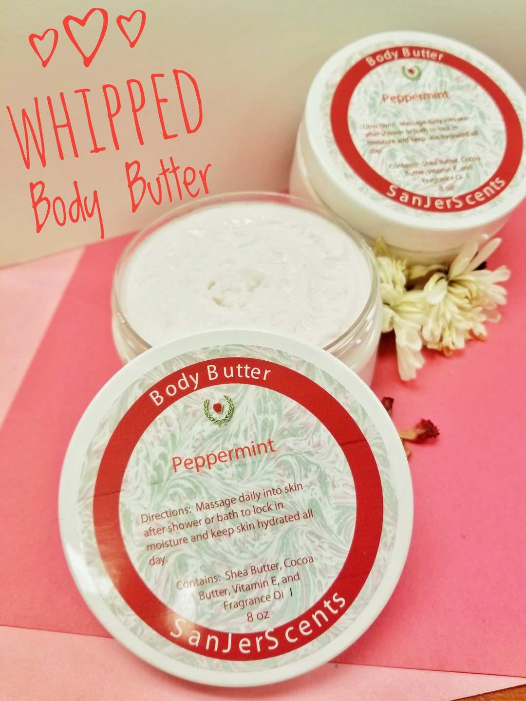 Moisturizing Whipped Body Butter with Shea Butter, Cocoa Butter ...