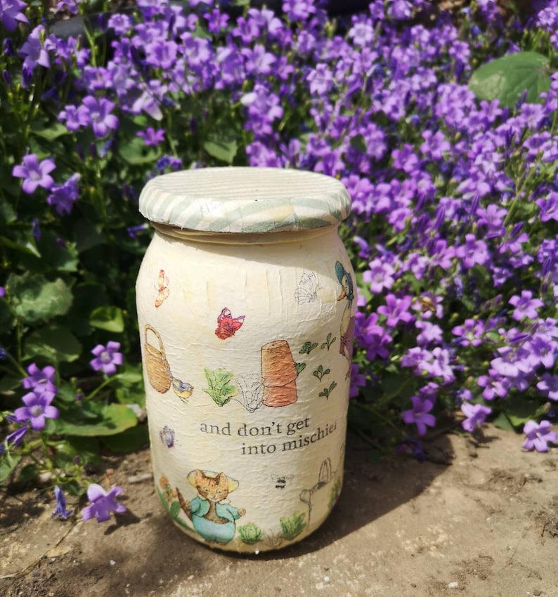 Peter Rabbit Money Jar Keepsake Jar Cooke Jar Storage Jar - Etsy