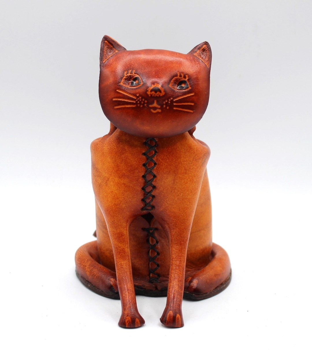 Genuine Handmade Leather Cat Pen/eyeglasses Holder - Etsy