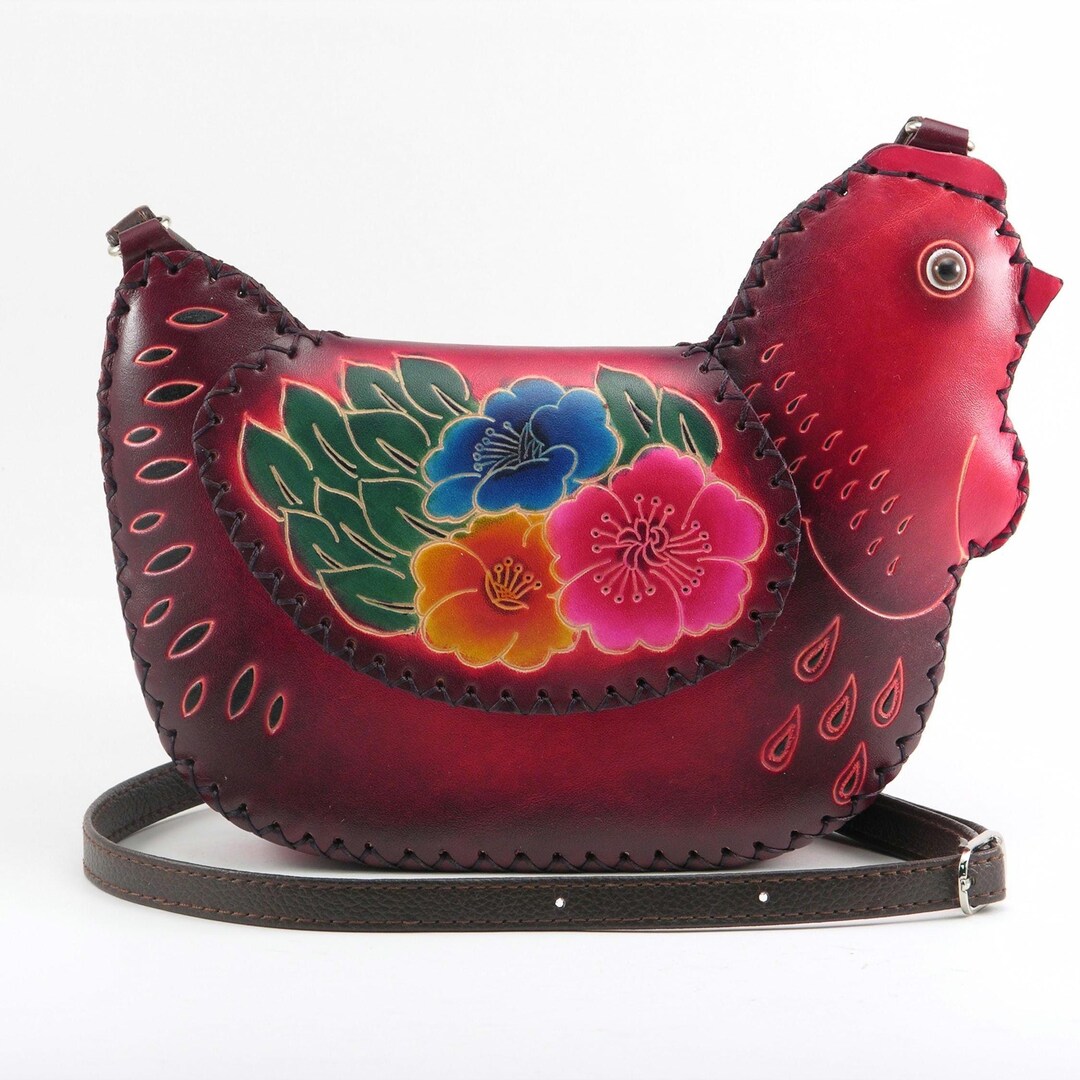 Genuine Handmade Leather Chicken Purse / Crossbody - Etsy