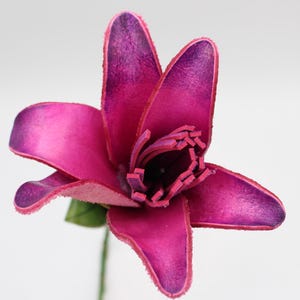 Genuine Handmade Leather Lily Flower - Etsy